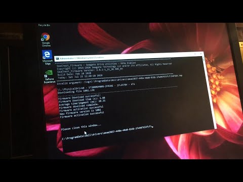 Seagate Hard Drive Firmware update confirming update in Device manager, forcing revision update