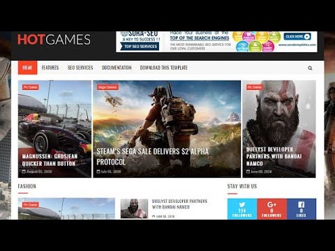 Hot Games Gaming Blogger Template. | blog-templates.com