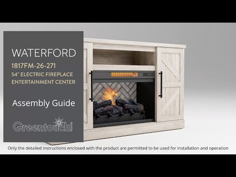 Greentouch Home Waterford Electric Fireplace Entertainment Center at Menards - Product Assembly