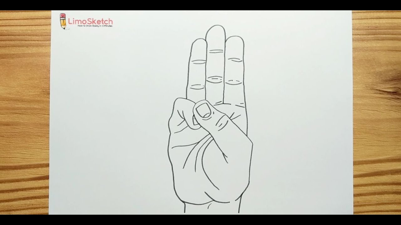 HOW TO DRAWING SCOUTING SALUTE HAND
