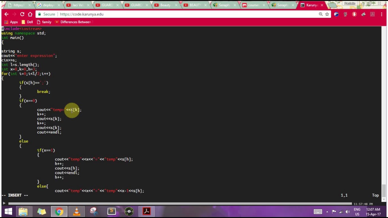 Lab 10- Intermediate Code Generation