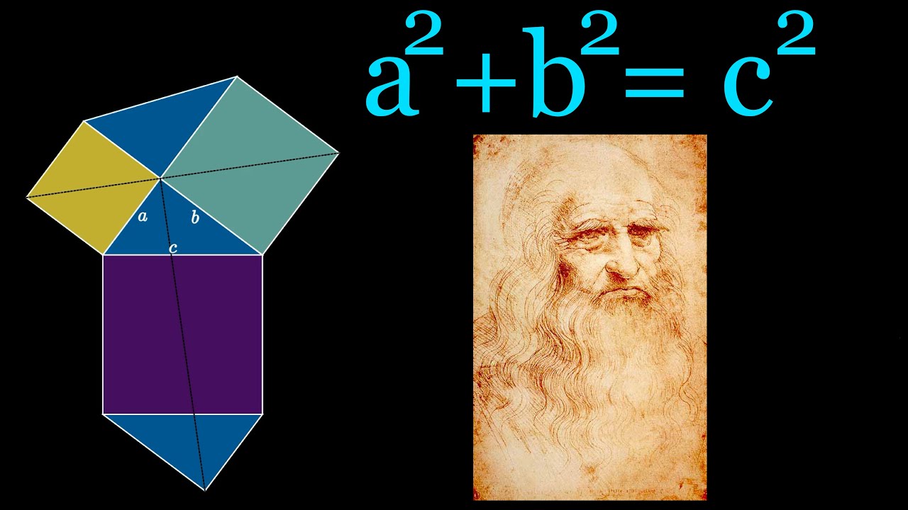Pythagorean Theorem V (visual proof; Leonardo da Vinci)