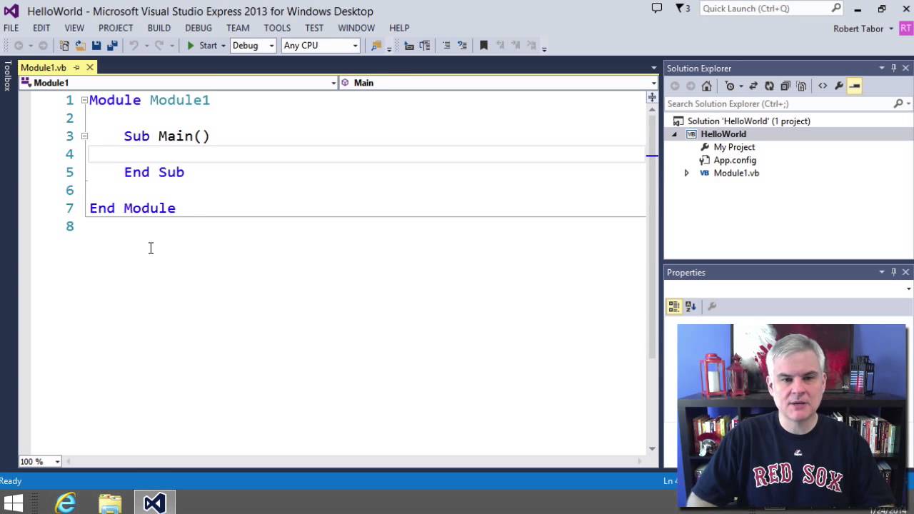Visual Basic Fundamentals for Absolute Beginners  03 Creating Your First Visual Basic Program   Chan