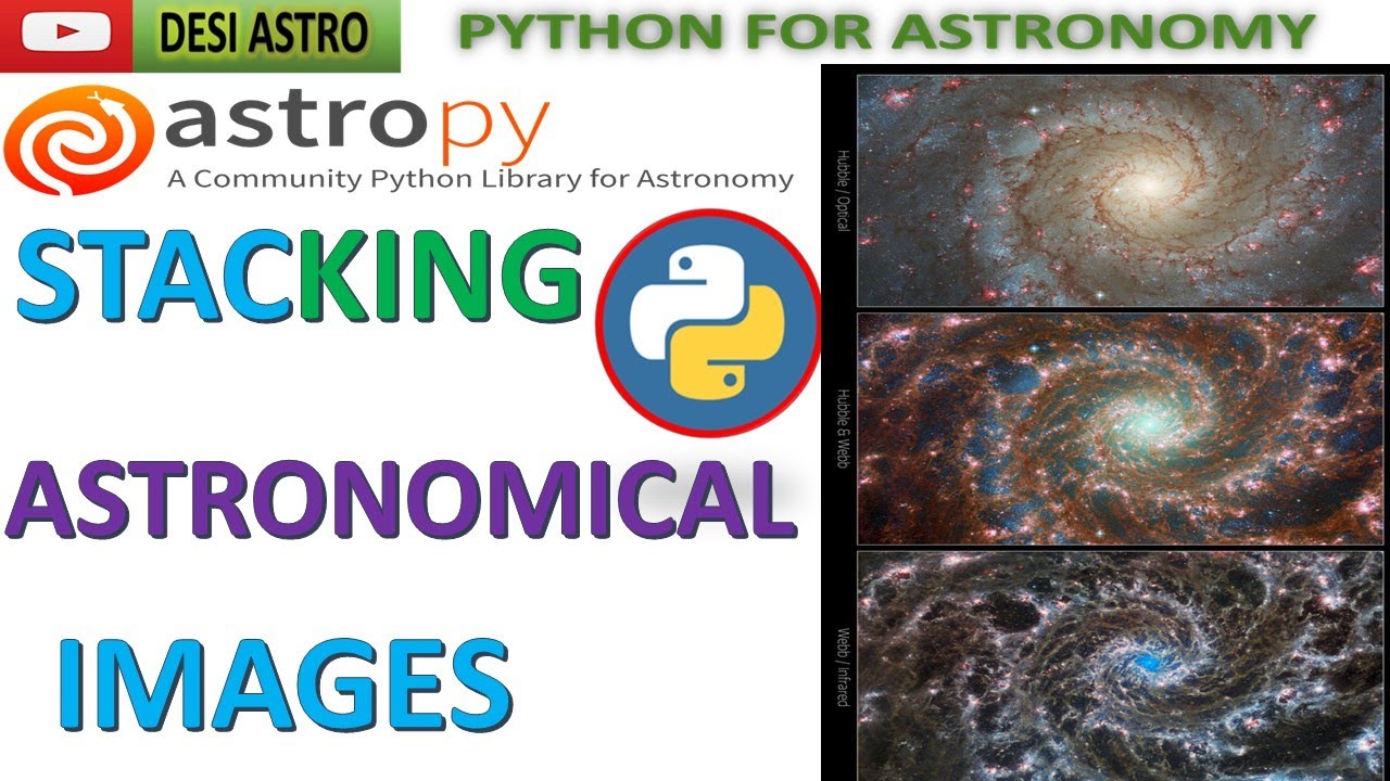 Mastering Astropy Python: How To Stack Astronomical FITS  Images Data Cube  | DESI ASTRO