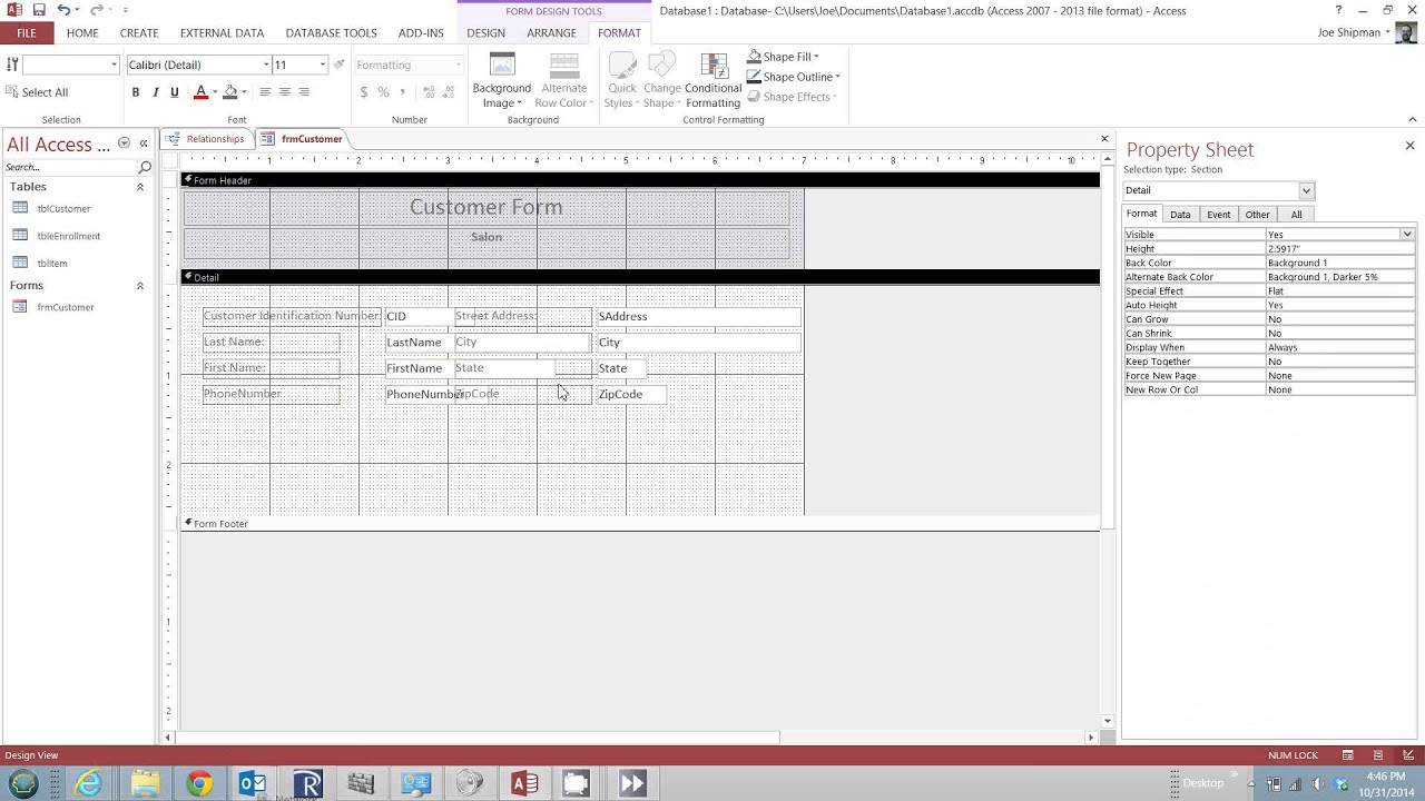 Part 2 -  Database Assignment