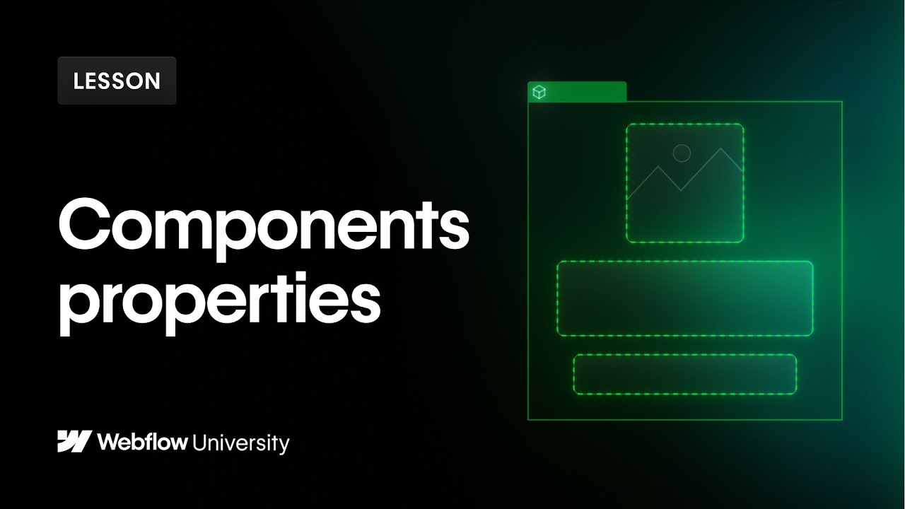 Component properties to edit content & settings — Webflow tutorial