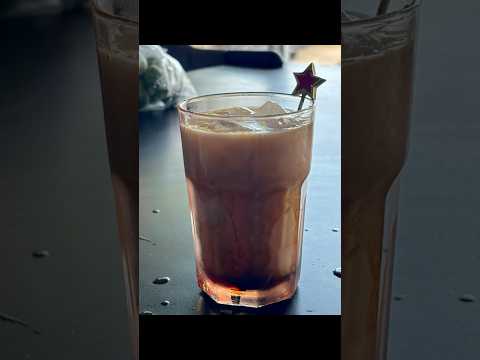 Making vegan iced coffee in the South of France