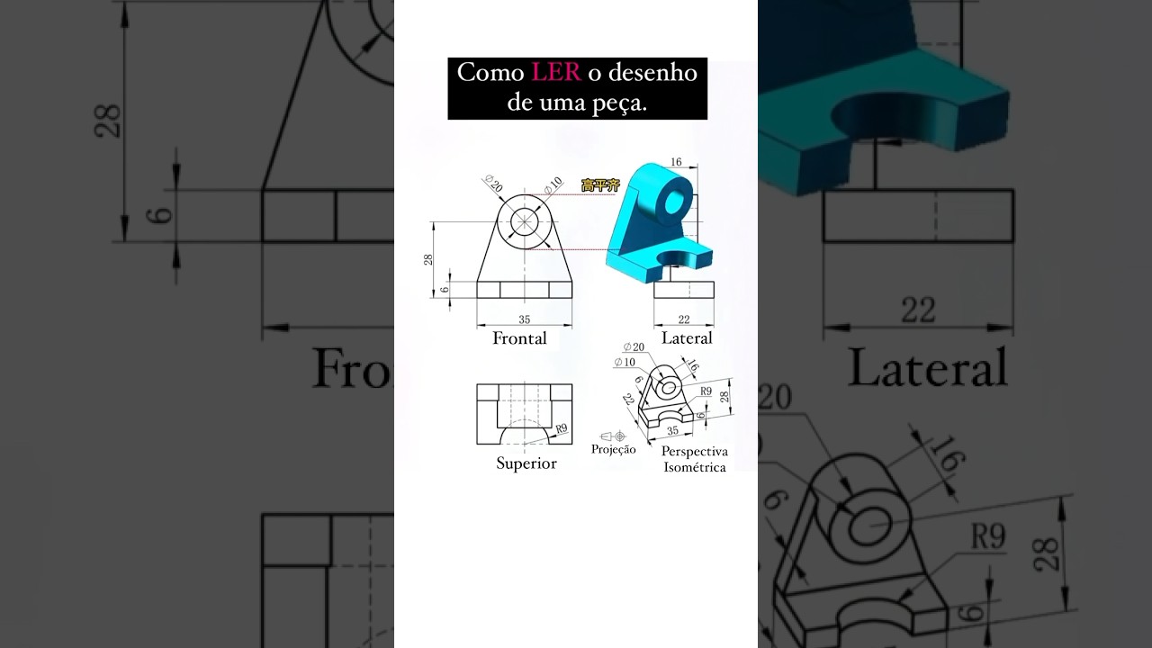 Desenho Técnico - Como ler desenhos #desenho #desenhotecnico #traçagem