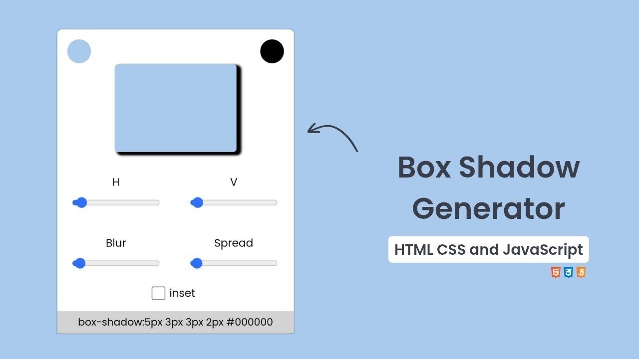 Box Shadow Generator in HTML CSS & JavaScript | Doxa Dev