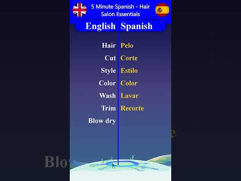 💇♀️🇪🇸 5Spanish - Everyday basic words used at Hair Salon and Beauty Parlors #learnspanishathome