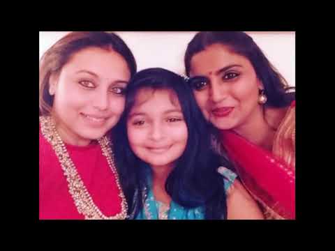 Rani mukherjee with husband aditya chora (yashraj films chairman) and daughter-Rani mukherji family