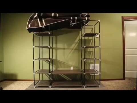 How to Assemble Songmics 59" Portable Clothes Closet Wardrobe ULSF03K