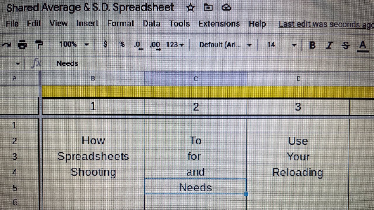 Using Spreadsheets for Reloading!?!