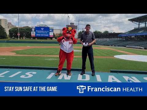 Sun Safe At The Ballpark With Rowdie and Franciscan Health