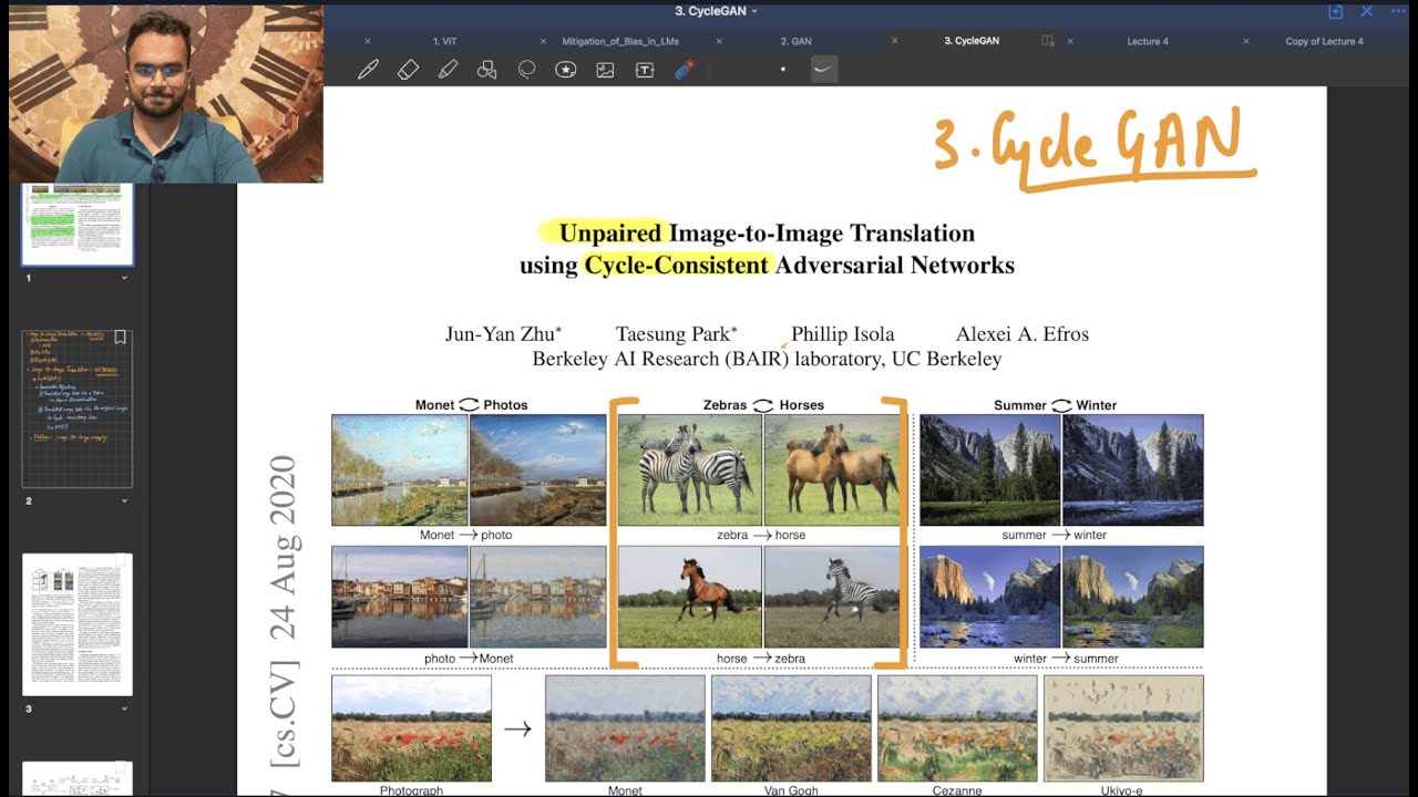#20 CycleGAN: Unpaired Image-to-Image Translation using Cycle-Consistent Adversarial Networks