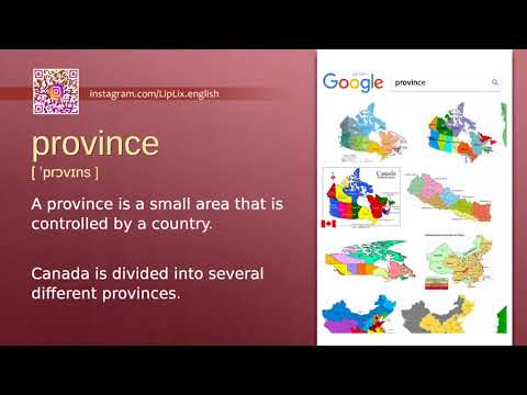 Province : C2 level english vocabulary lesson, www.LipLix.com