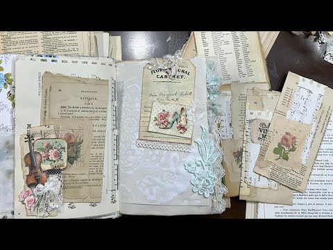 Transform your old book pages into the perfect ephemera pocket filler to decorate your junk journals