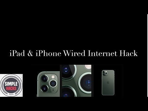 iPad & iPhone Wired Internet Connection Hack - How to use Ethernet Cord using Simple Apple Adapter