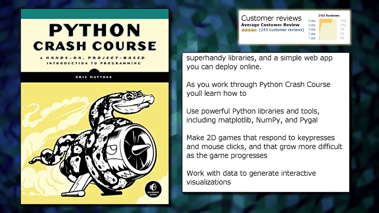 Python Crash Course: A Hands-On, Project-Based Introduction to Programming