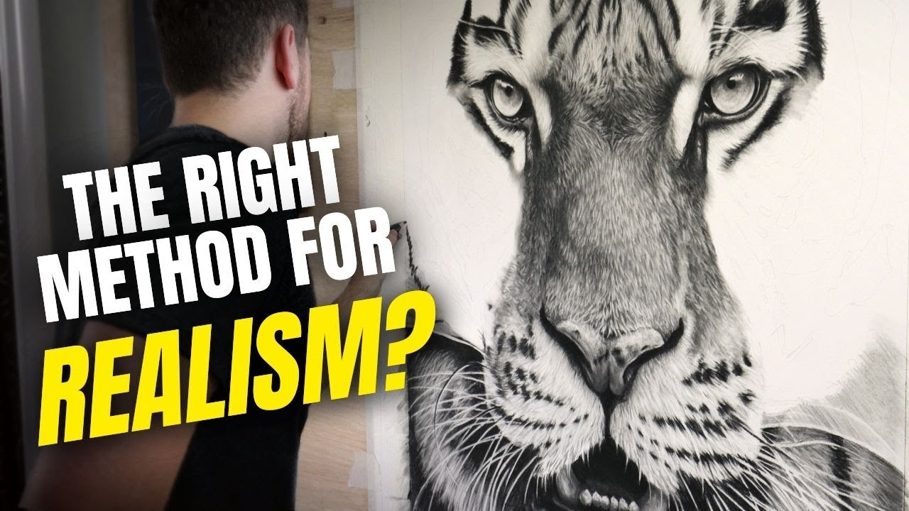 The 2 Ways to Achieve Realism | Hyperrealistic Tiger Drawing