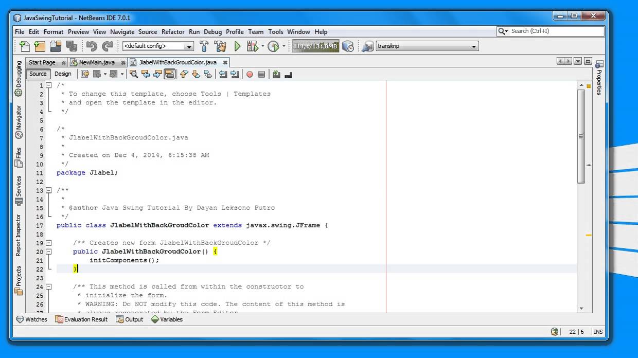 How to setbackground color Jlabel in java swing programing for beginners