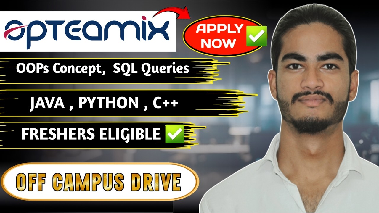 Opteamix Hiring Trainee Software Engineer | Freshers Software Developer Jobs | Off Campus drive