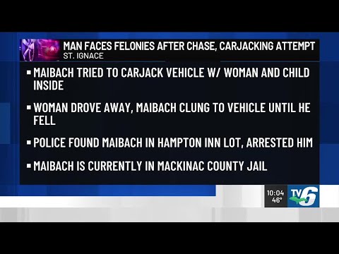 Suspect arrested after police chase across Mackinac Bridge, attempted carjacking in St. Ignace