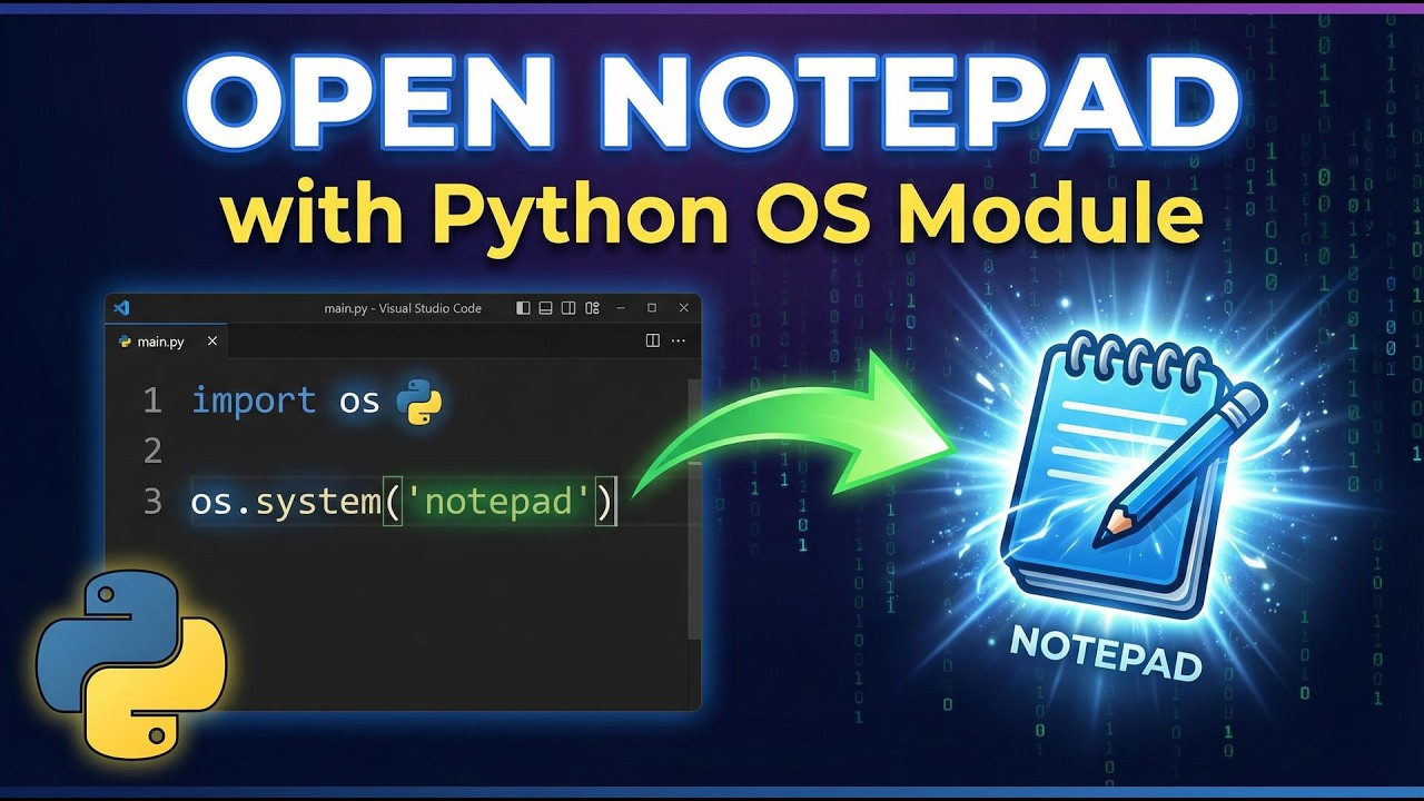 How to Launch Applications (Notepad) Using Python OS Module