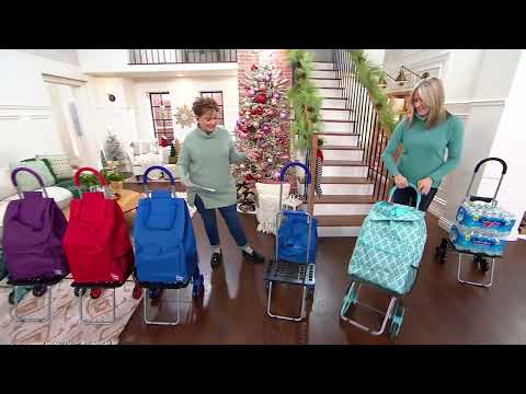 Trolley Dolly Foldable XL Stair Climber Shopping Cart on QVC