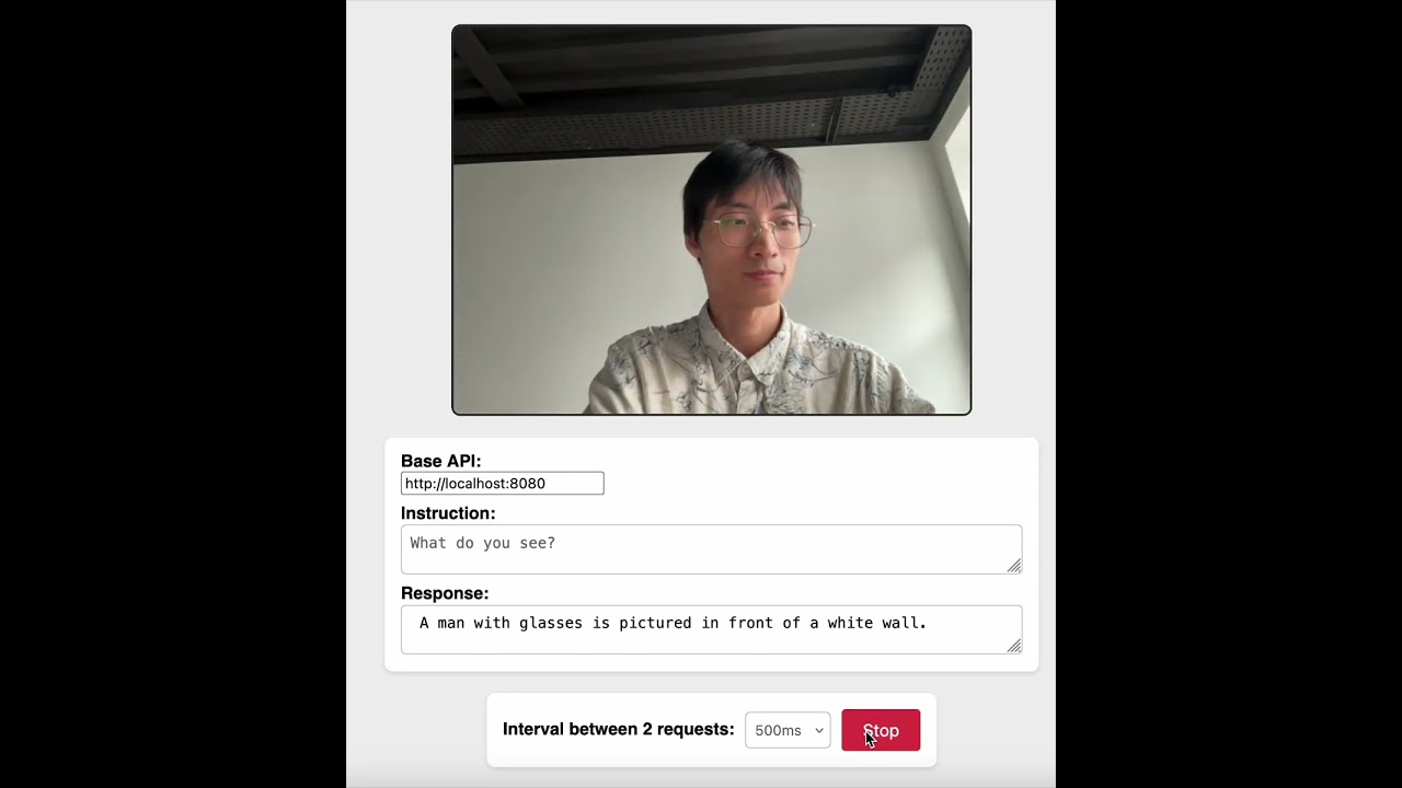 Real-time webcam demo with @huggingface SmolVLM and @ggml_org llama.cpp server