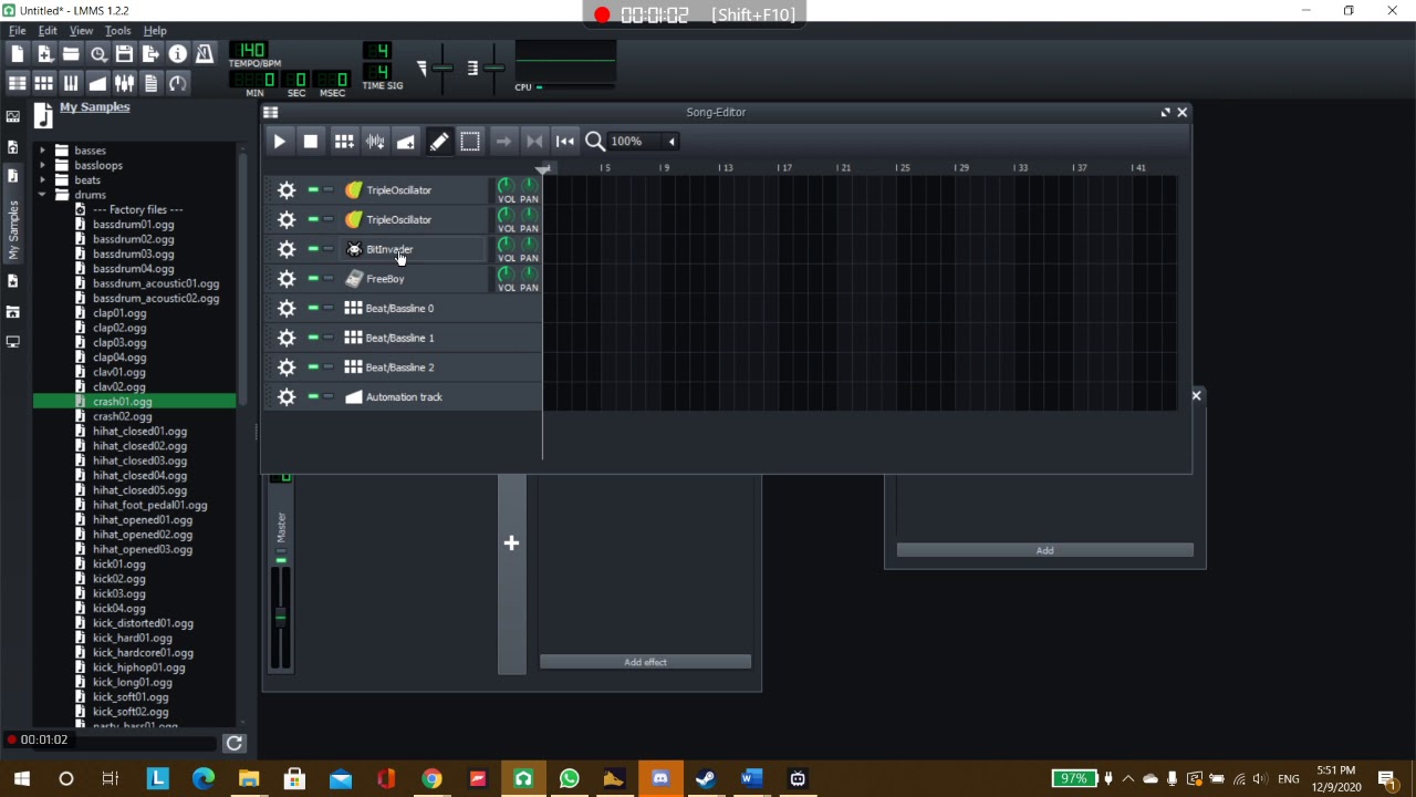 LMMS Basic Tutorial - Quiz Question