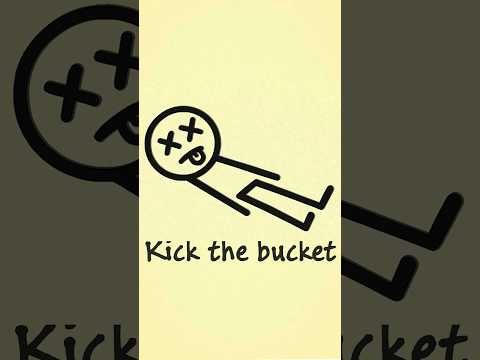 “Funny English Idiom: ‘Kick the Bucket’ (Not What You Think!) 💀”