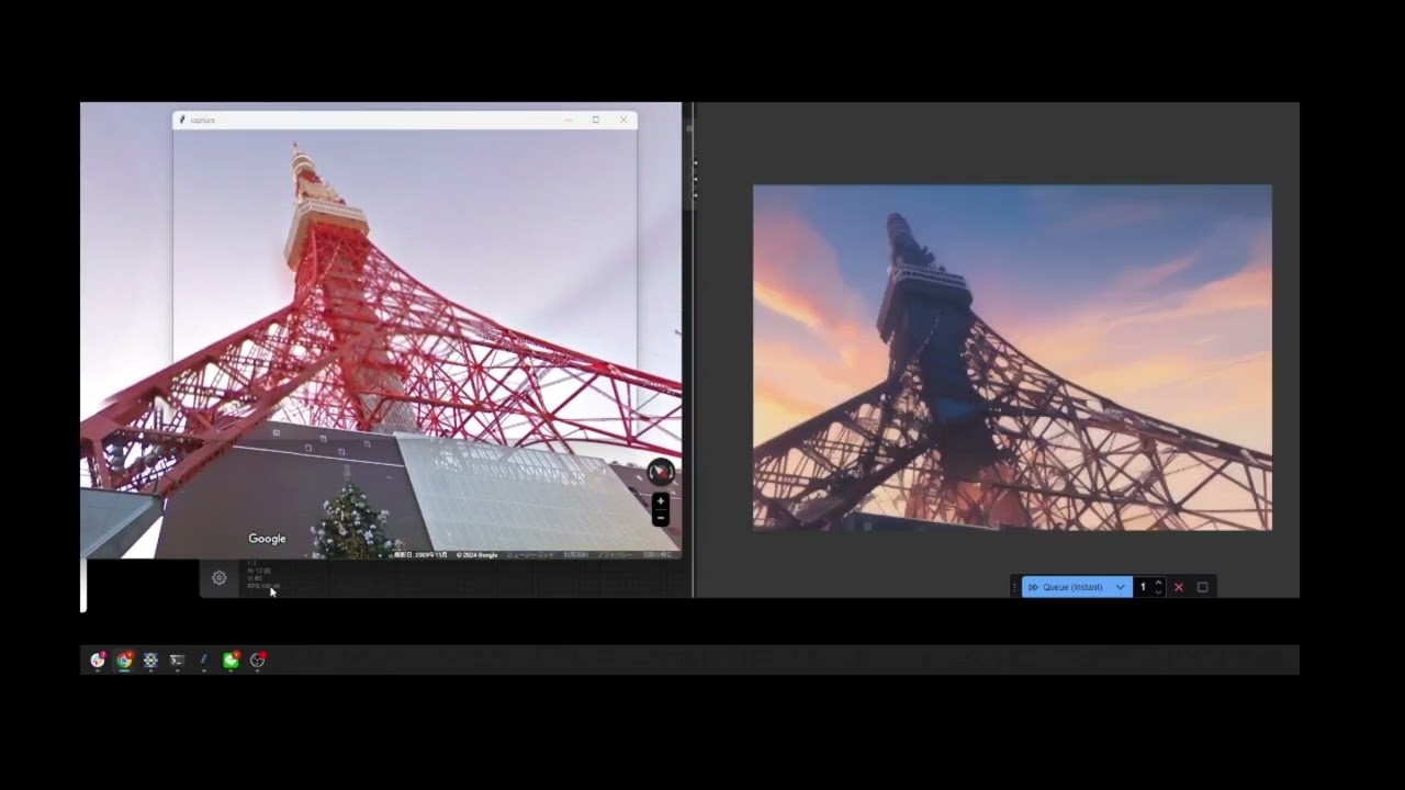 Google map X ComfyUI (Stable Diffusion)