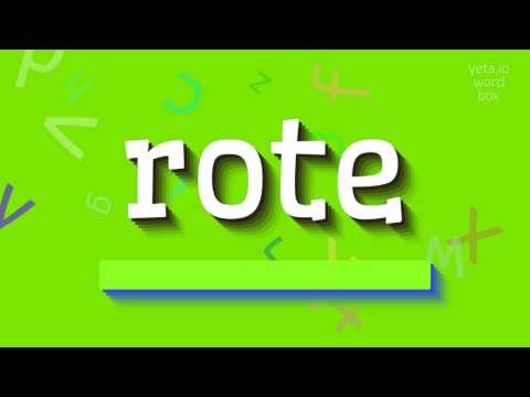 How to say "rote"! (High Quality Voices)