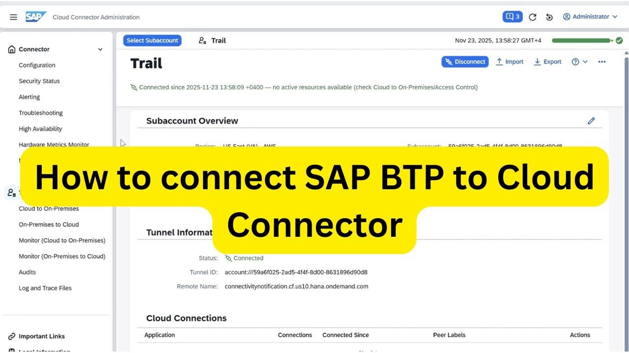 How to Connect SAP BTP to SAP Cloud Connector | Step-by-Step Setup & Configuration