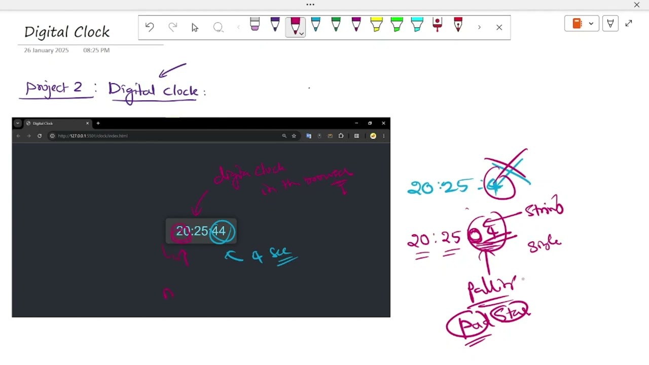 Build a Stunning Digital Clock with HTML, CSS, and JavaScript | Step-by-Step Tutorial