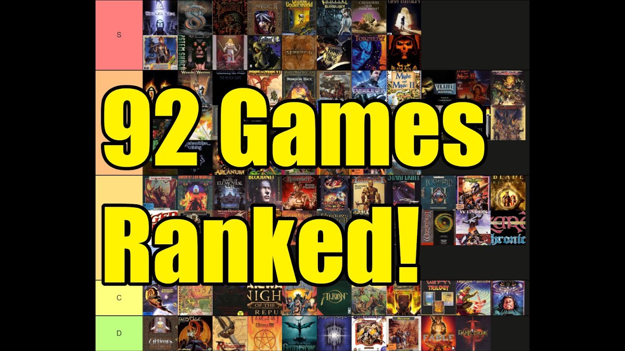 Classic RPG Tier List 1979-2004