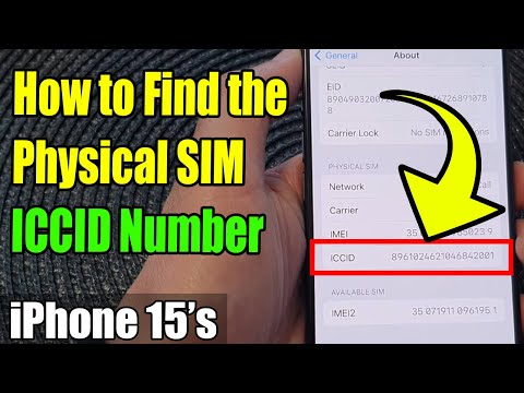 iPhone 15/15 Pro Max: How to Find the Physical SIM ICCID Number