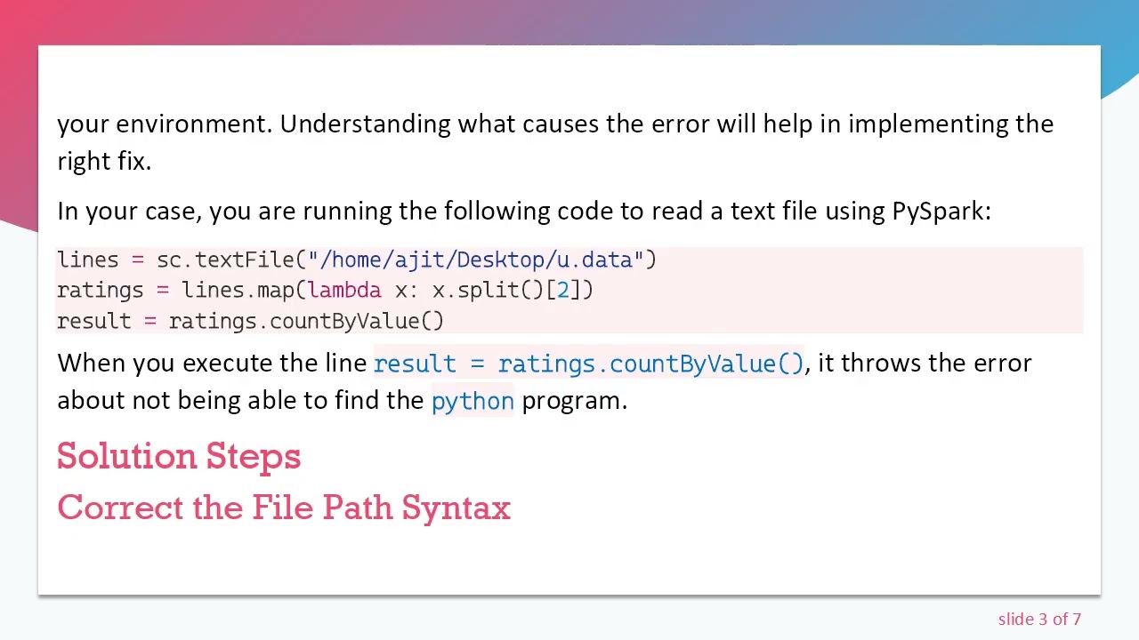 Resolving the Cannot run program 