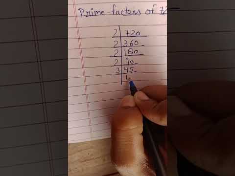 prime factors of 720 #shorts