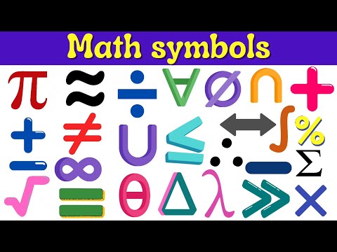 Maths Symbols | List Of Maths Symbols | Essential Mathematical Symbols Vocabulary | Maths Learning