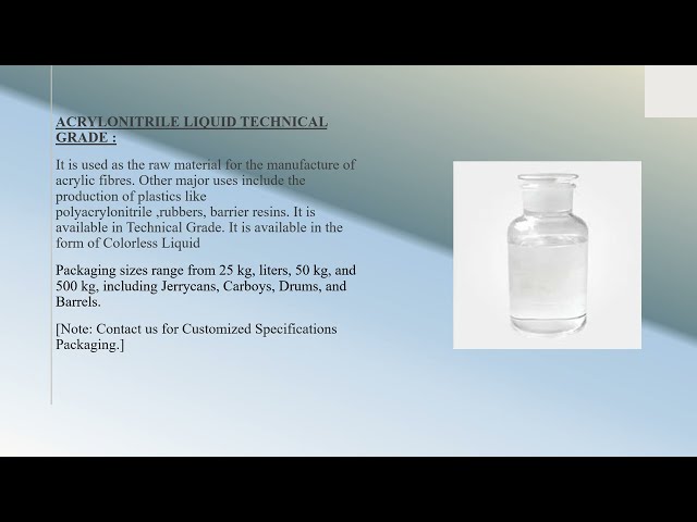 Chemical Compound - Acrylonitrile Manufacturer from Hyderabad