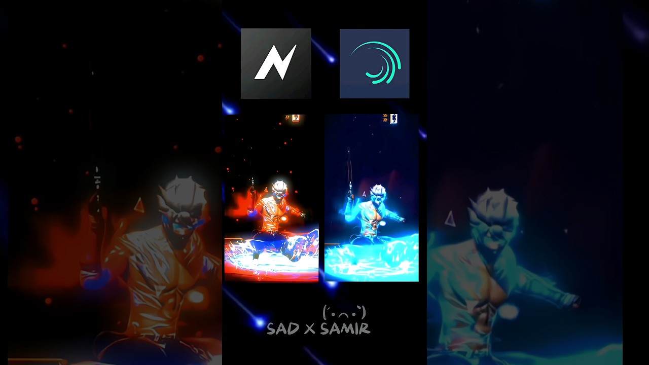 NODE VIDEO VS ALIGHTMOTION FREE FIRE EDITING NEW STATUS😚🥵 #shorts #feed