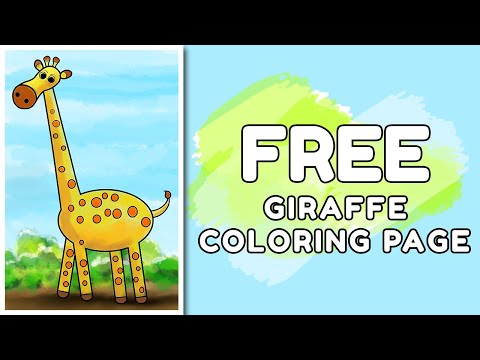 Giraffe Coloring Page - It's Free