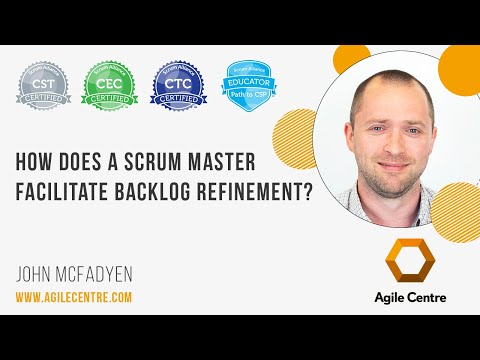 How does a scrum master facilitate backlog refinement?