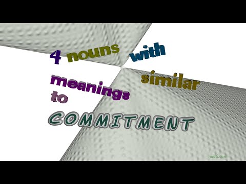 commitment - 5 nouns synonym of commitment (sentence examples)