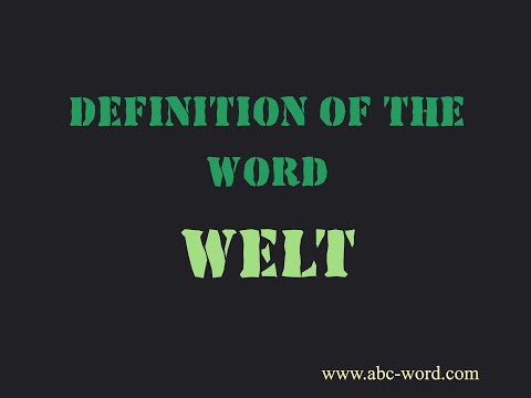 Definition of the word "Welt"