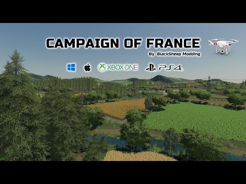 FS19 PC MAC PS4 XBOX ONE - MAP CAMPAIGN OF FRANCE EN DRONE - Video ...