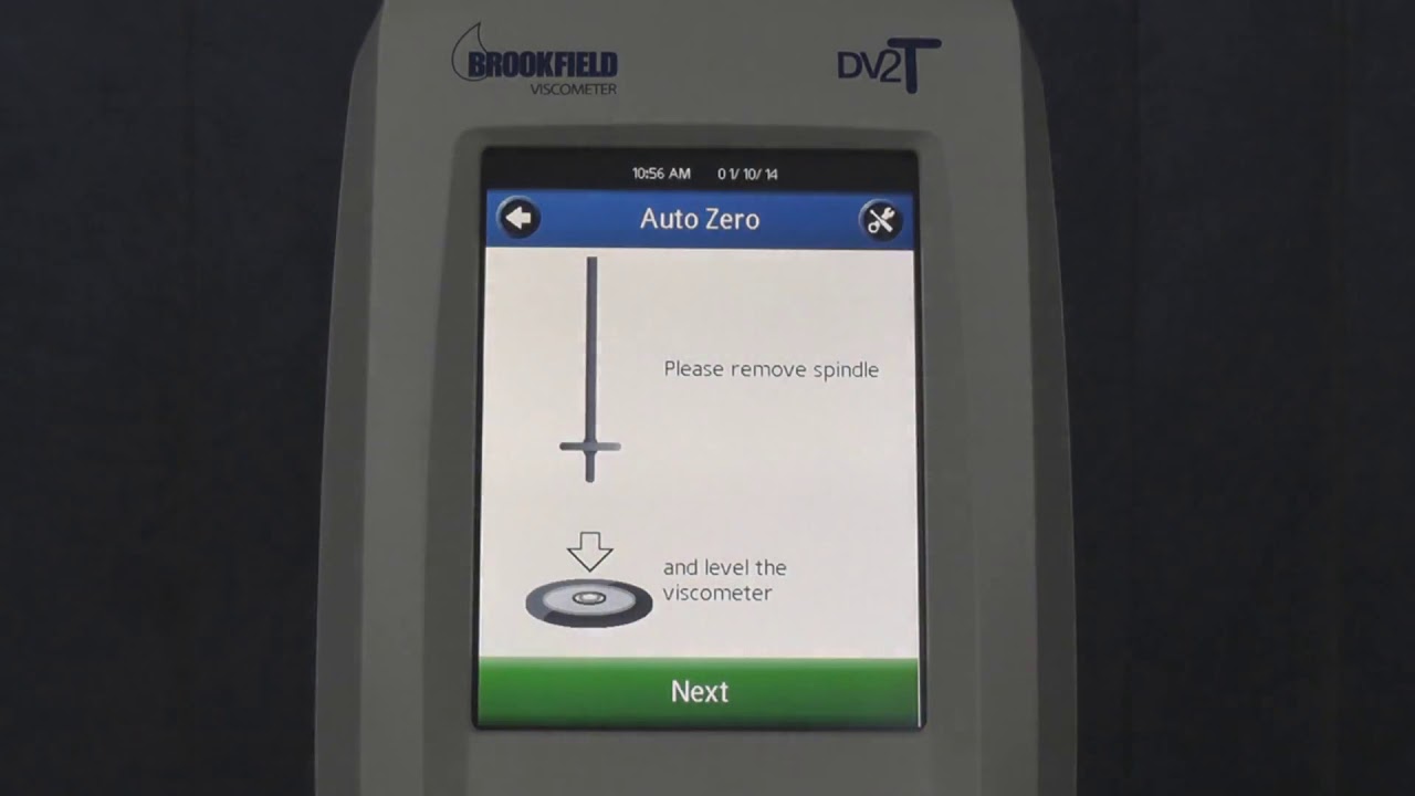 Brookfield viscometer oscillation test