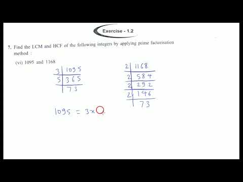 Find the LCM and HCF of the 1095 and 1168 by applying prime factorisation method